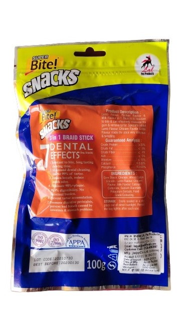 SUPER BITE (SNACKS 3 IN 1 BRAID STICK) 100g
