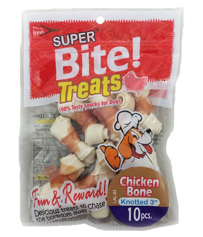 SUPER BITE TREATS ( CHICKEN BONE KNOTTED 10PCS)