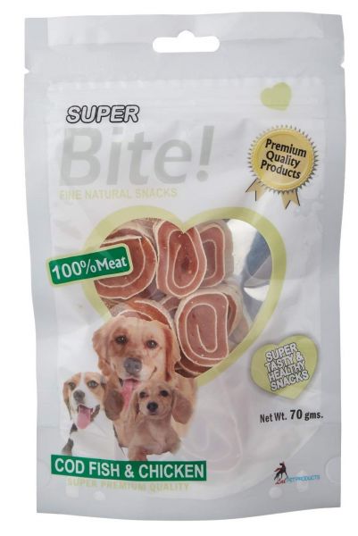 SUPER BITE SNACKS ( COD FISH & CHICKEN ) 70g