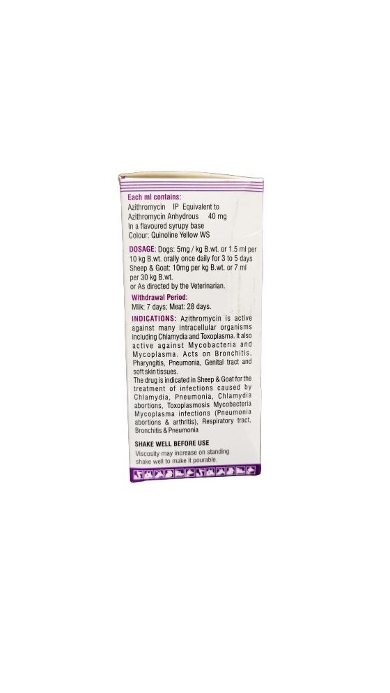 Medicines :: AZOR-VET (AZITHROMYCIN ORAL SUSPENSION)100ml - VetPlus ...