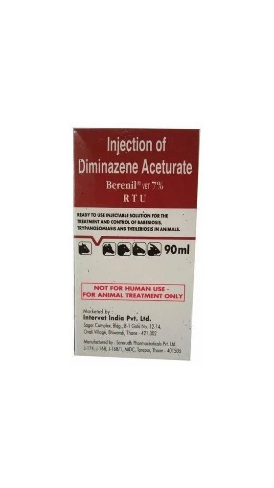 BERENIL VET INJECTION 7% RTU 90ML